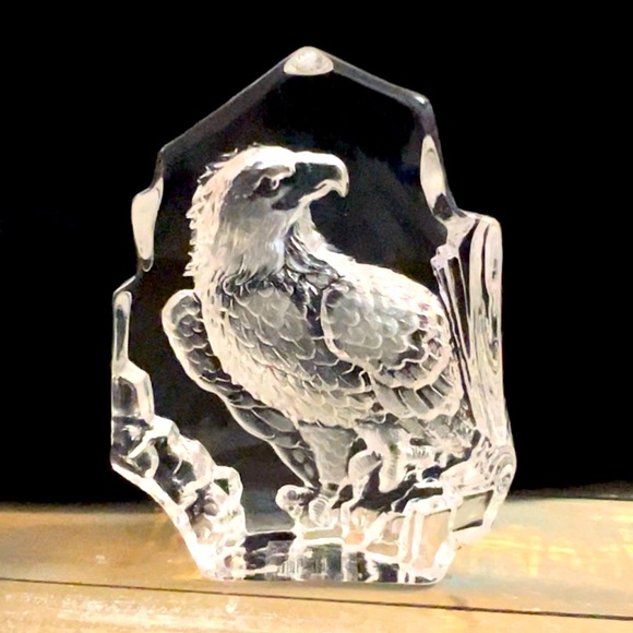 Other | Beautifully Sculpted Glass Crystal Bald Eagle | Poshmark